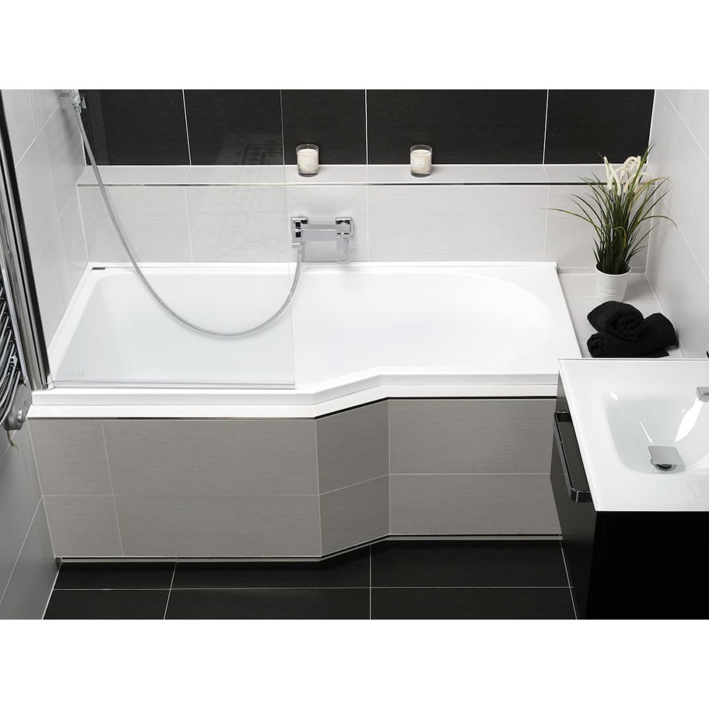 Siko Laguna Beáta Plus Baignoire bain douche asymétrique 160x80 cm ...