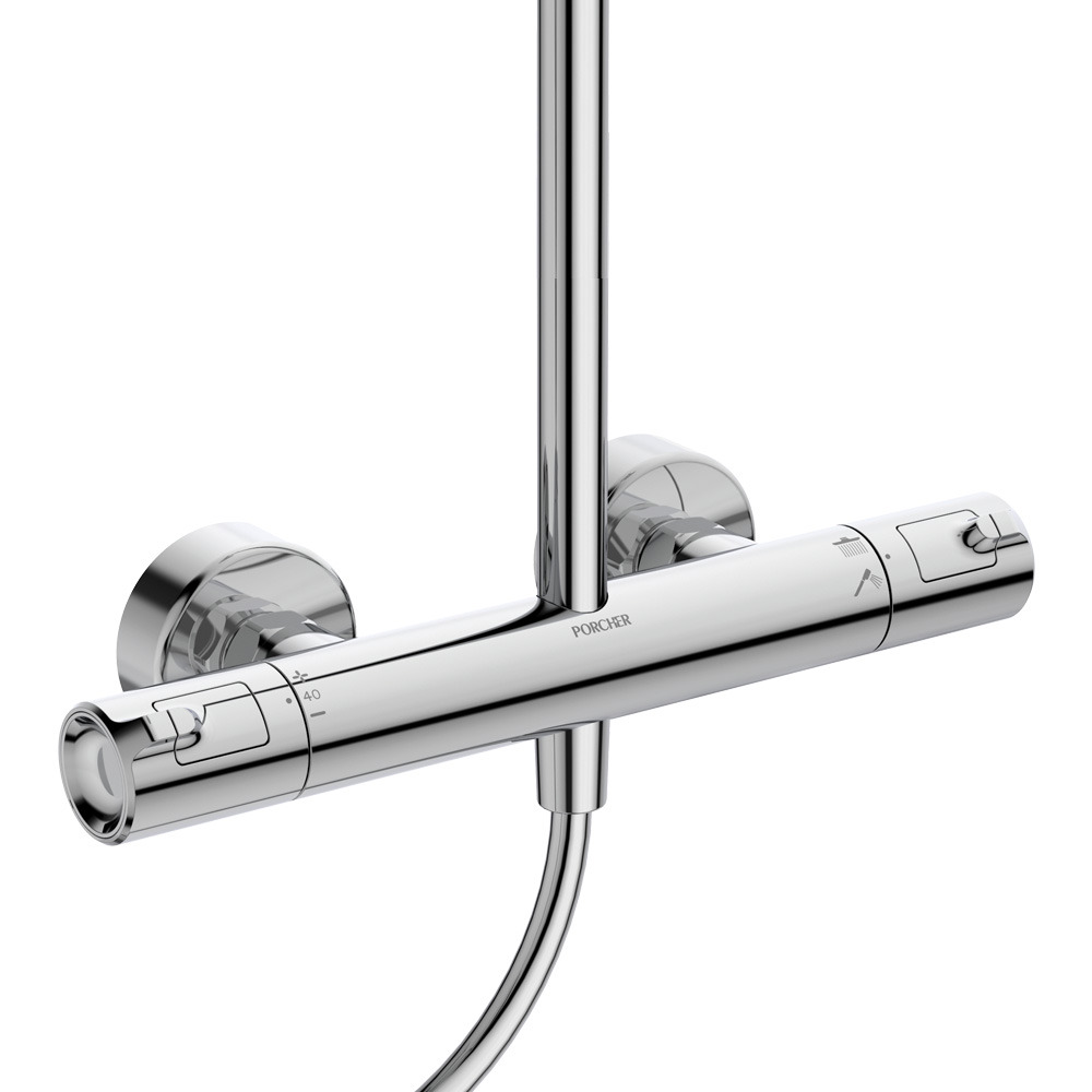 Porcher OKYRIS colonne de douche thermostatique avec douchette 3 jets ...