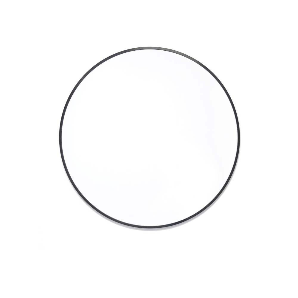 Miroir de salle de bain rond 60 cm avec cadre aluminium noir B-Way ...