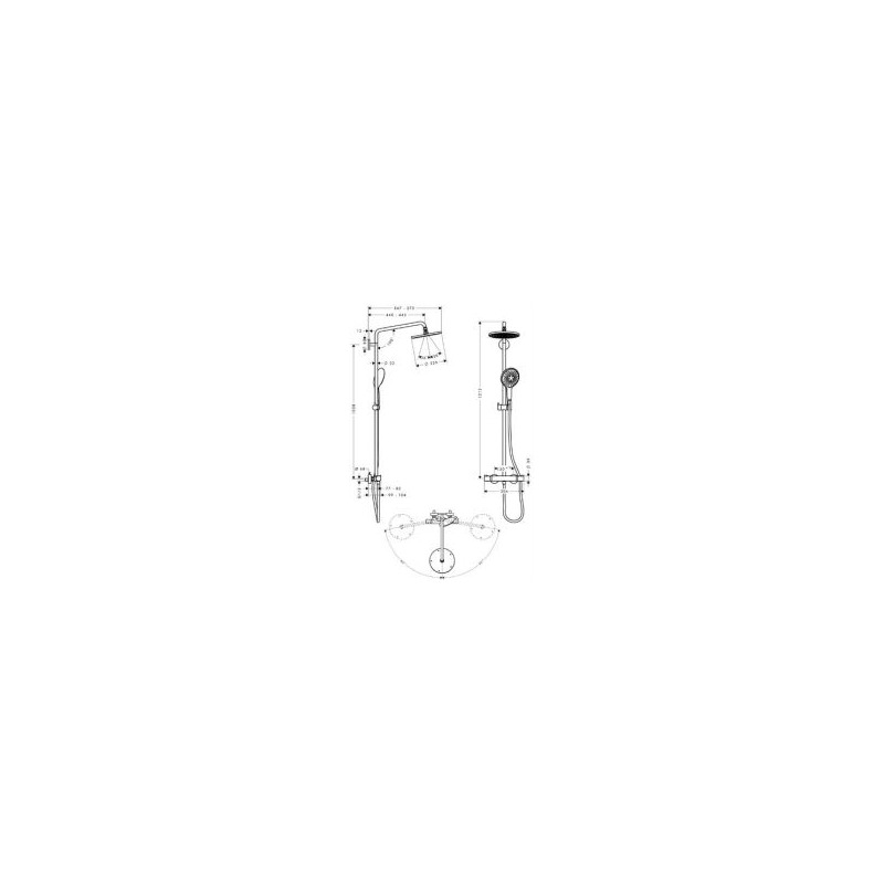 Hansgrohe Showerpipe Raindance Select S 240 1jet (27115000) - Livea ...